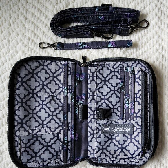 lug | Bags | Lug Quickstep Convertible Rfid Wallet Butterfly Grey ...